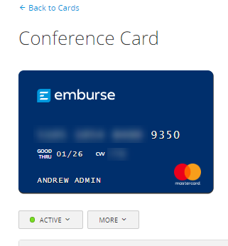 Card Templates – Emburse Cards Help Center