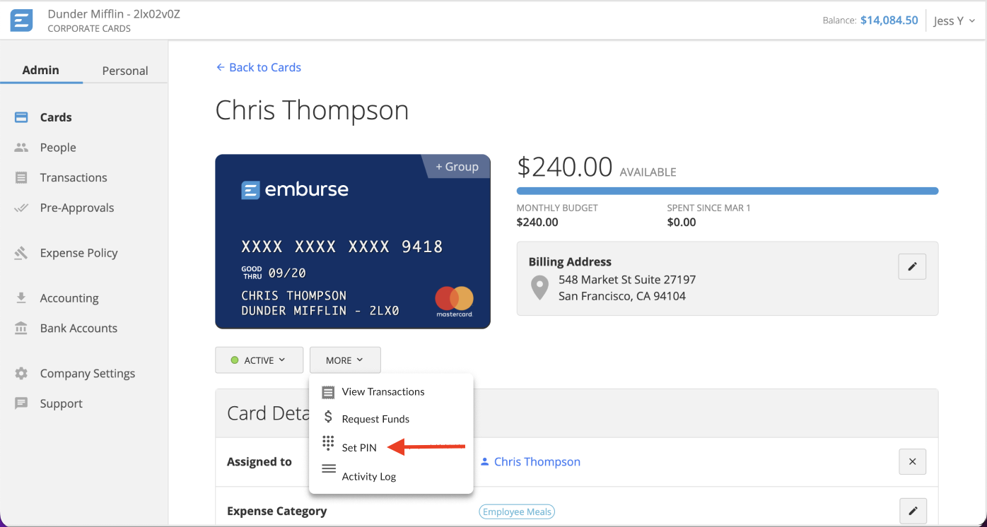 EU/UK PIN – Emburse Cards Help Center